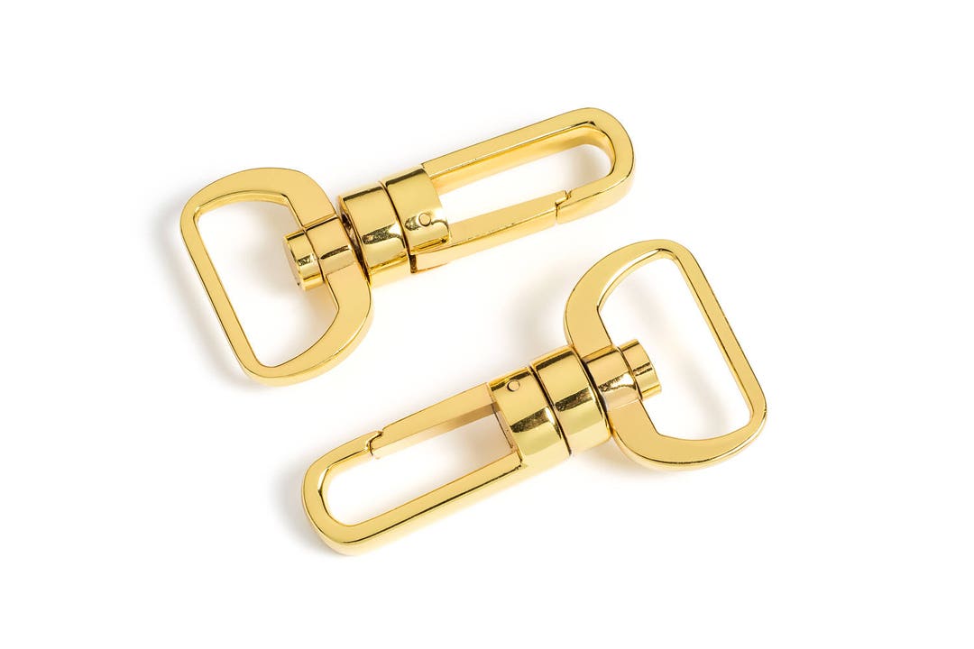 1" Metal Push Gate Swivel Snap "bullet" Hook - Gold - (METAL HOOK MHK ...