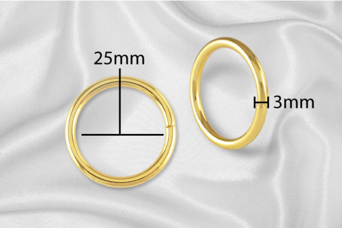 1" Metal O Rings Non Welded - Gold - (O-RING ORG-110) - Etsy