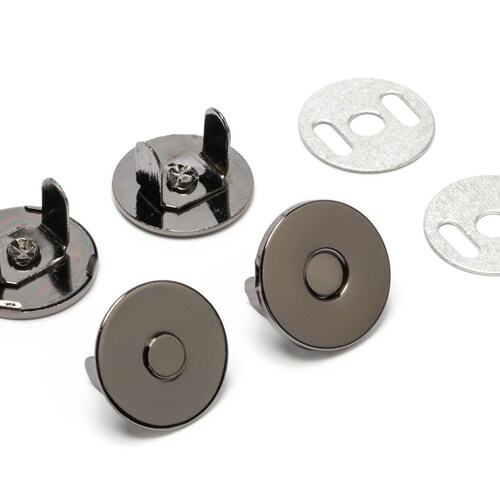 18mm Thin Magnetic Purse Snaps Closures Black Nickel - Etsy