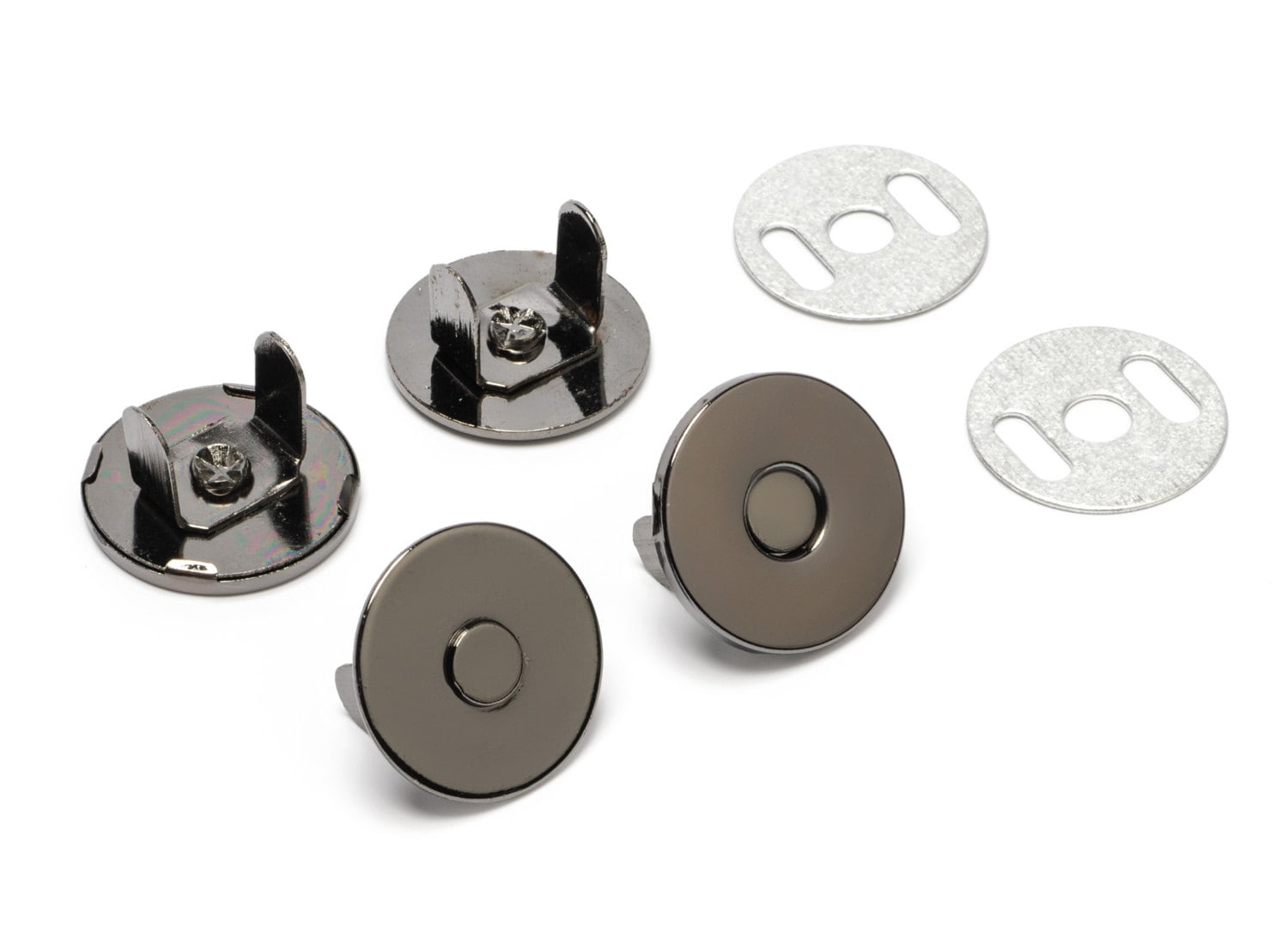 18mm Thin Magnetic Purse Snaps - Closures - Black Nickel - (MAGNET SNAP ...
