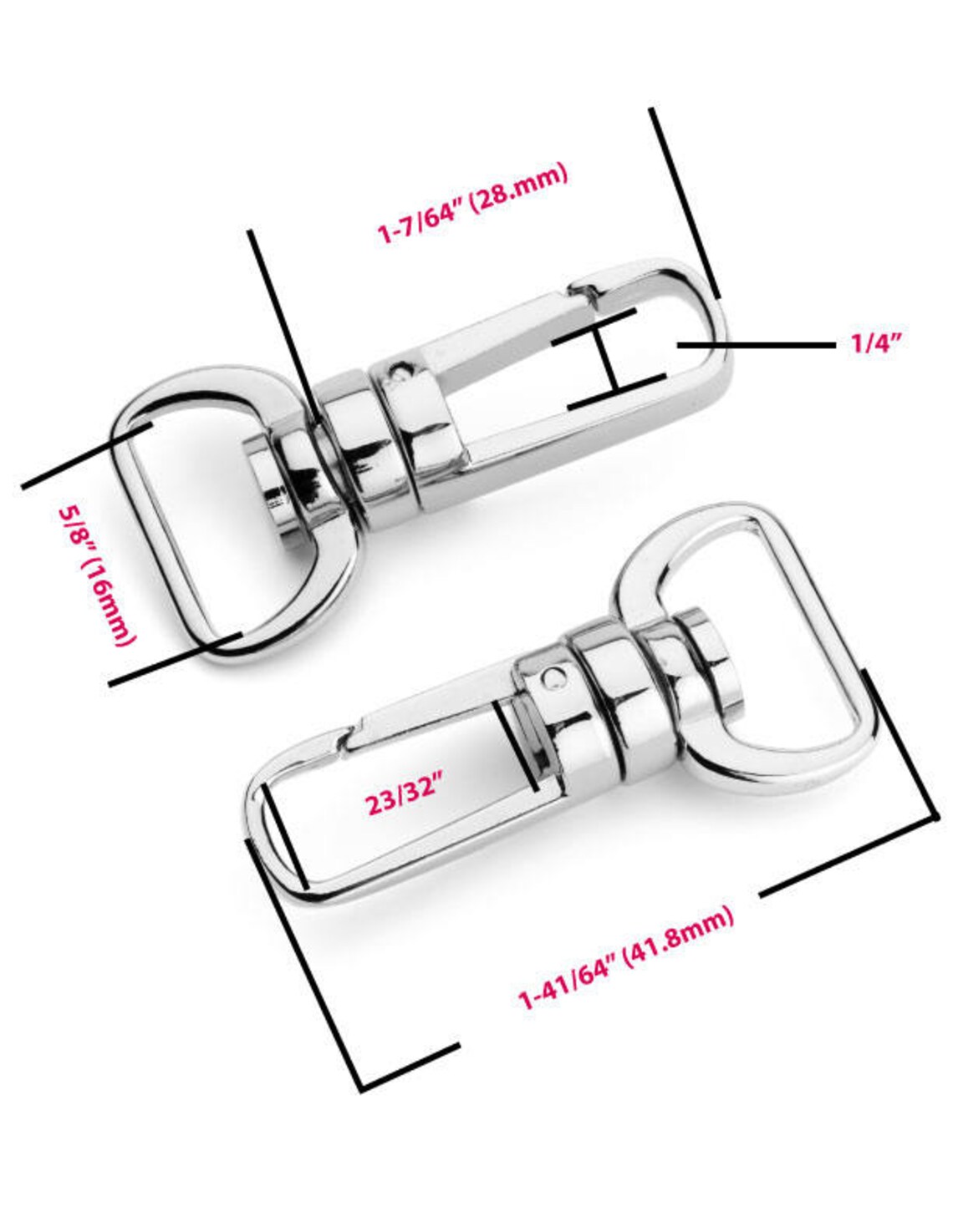 5/8 Metal Push Gate Swivel Snap bullet Hook | Etsy