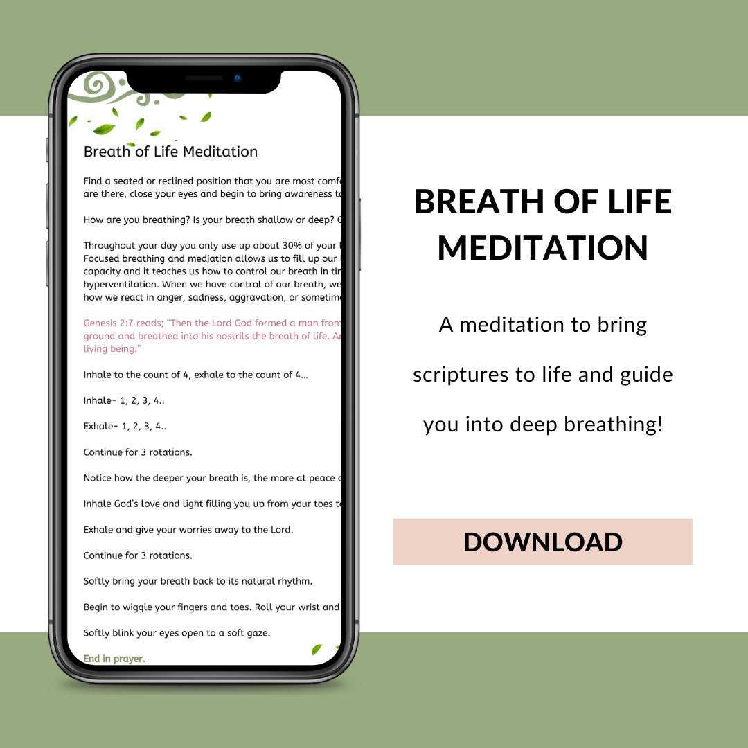 Digital Mediation Printable Meditation Digital Download Printable ...