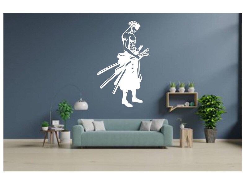 Metal Art Roronoa Zoro Wall Decor View - Etsy