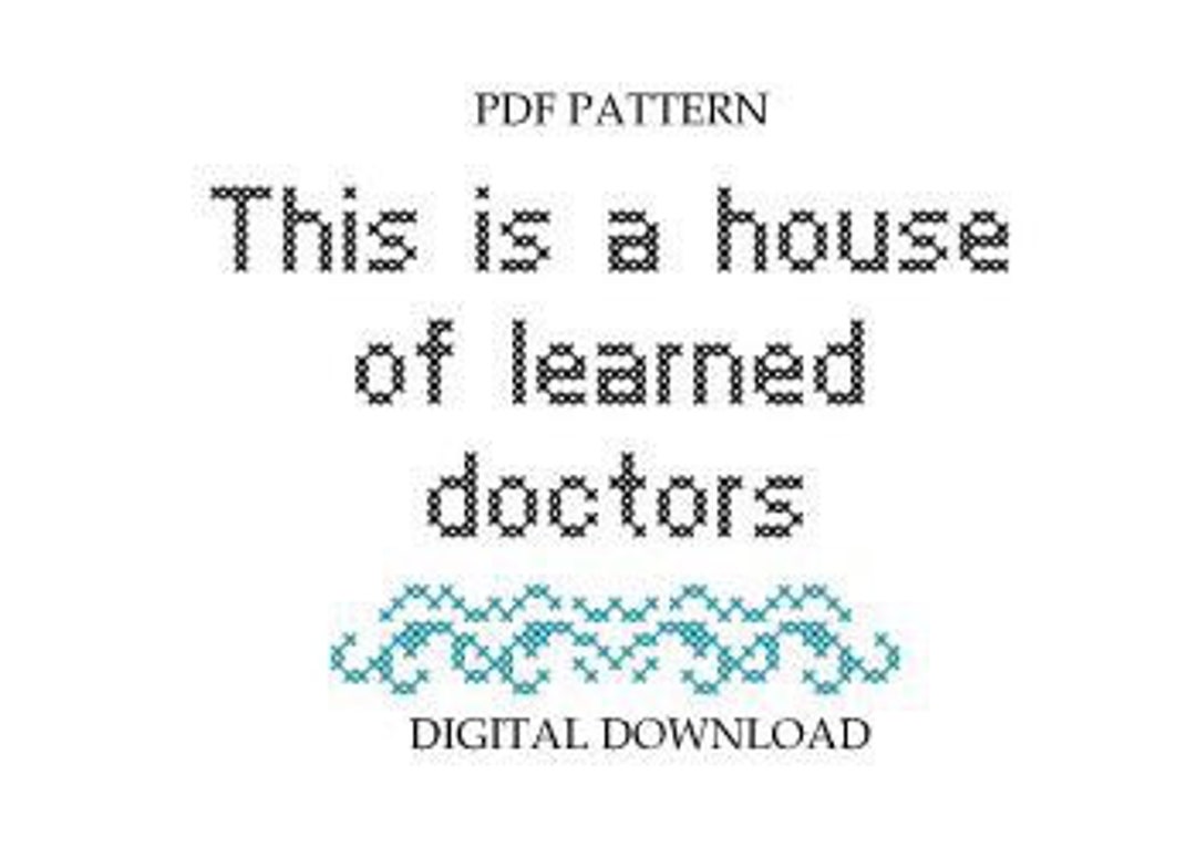 Pattern This is A House of Learned Doctors Step Brothers - Etsy