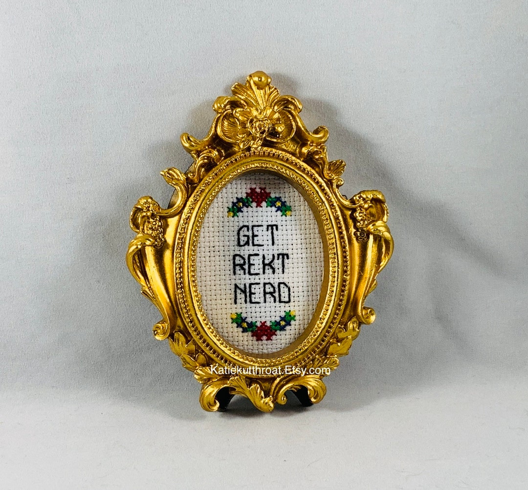 Mini Funny Get Rekt Nerd Cross Stitch - Etsy