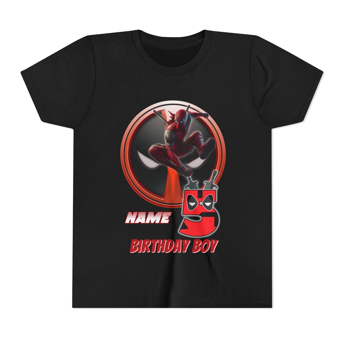 Personalized Deadpool Birthday Digital Template | Customizable 5th ...