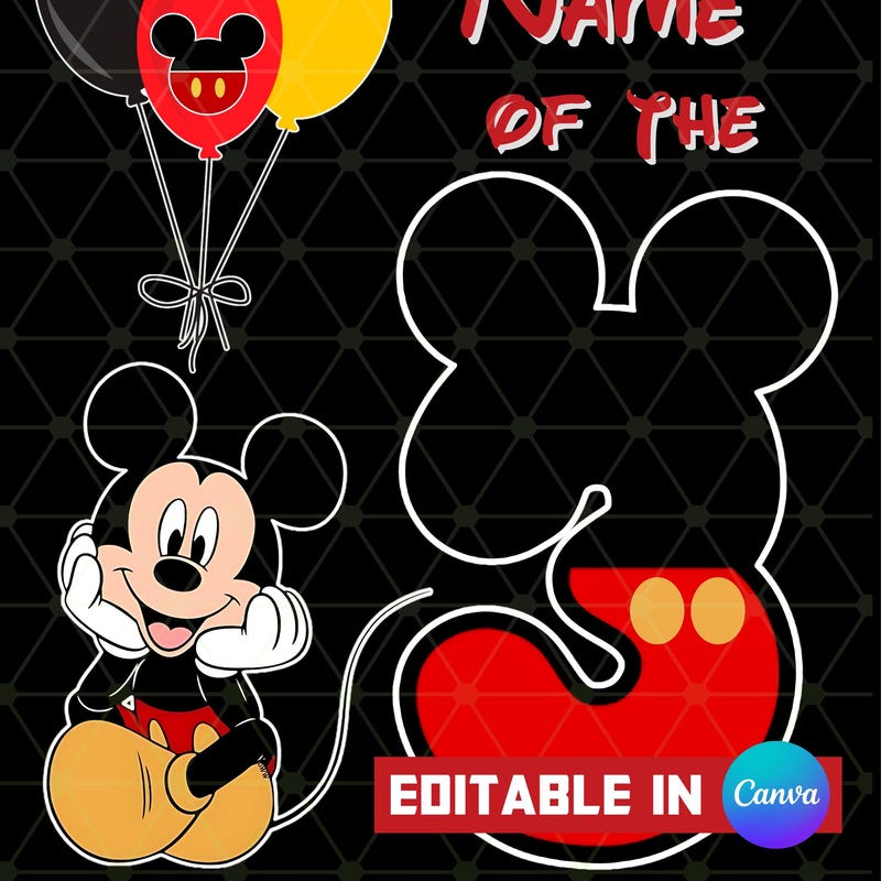 Mickey Mouse Birthday - Etsy