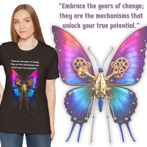 Personalized Mechanical Butterfly Inspirational Quote - Digital PNG ...
