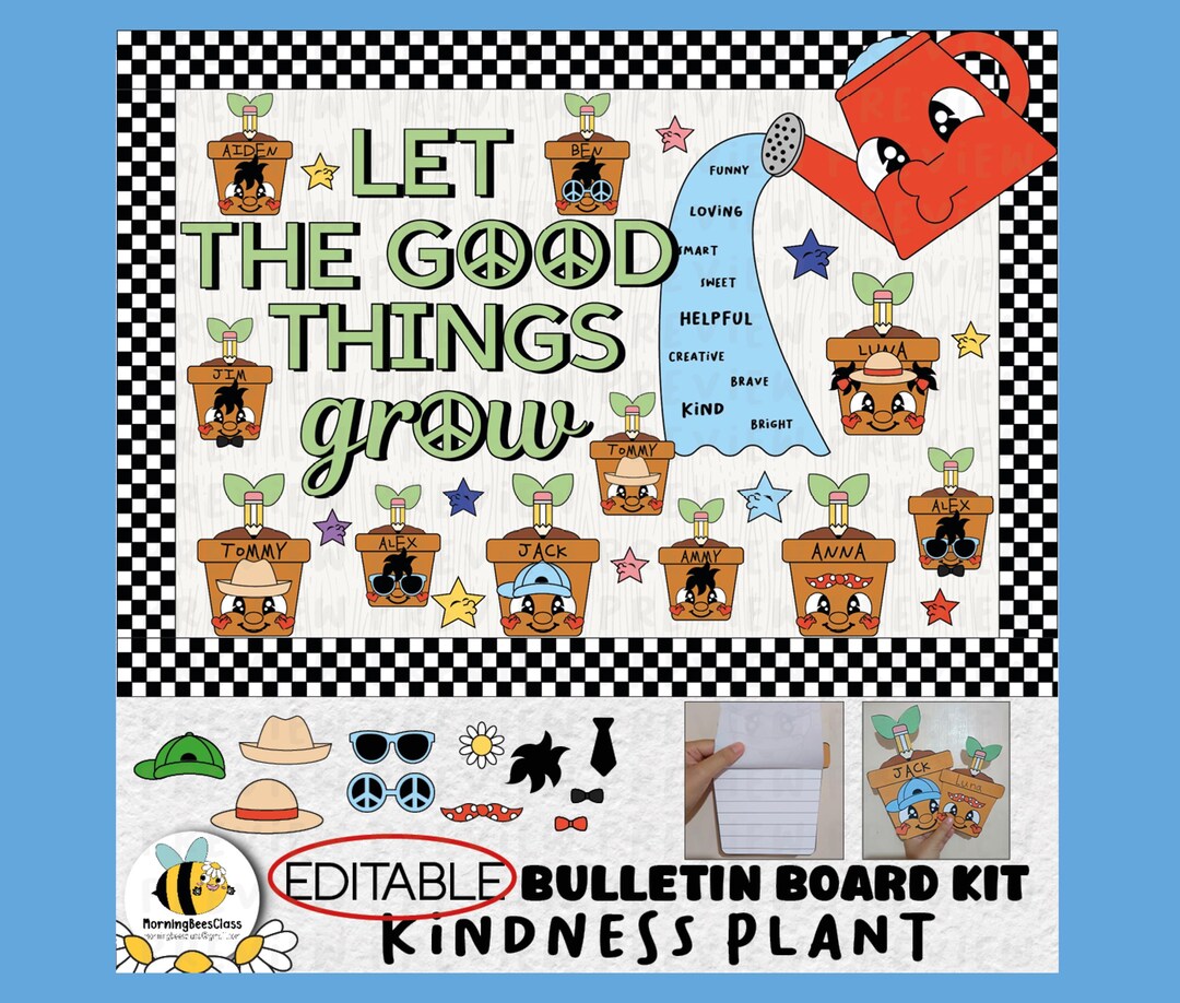 Bulletin Board Kit Back to School Plant Welcome Back to School Groovy ...