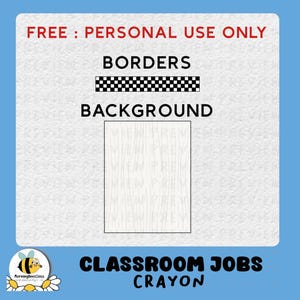 Classroom Job Chart Editable Crayon Box Pocket Template Back to School ...