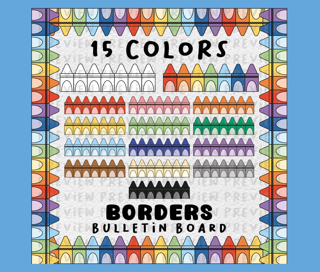 Bulletin Board Border Crayon Back to School Idea Welcome Back to School ...