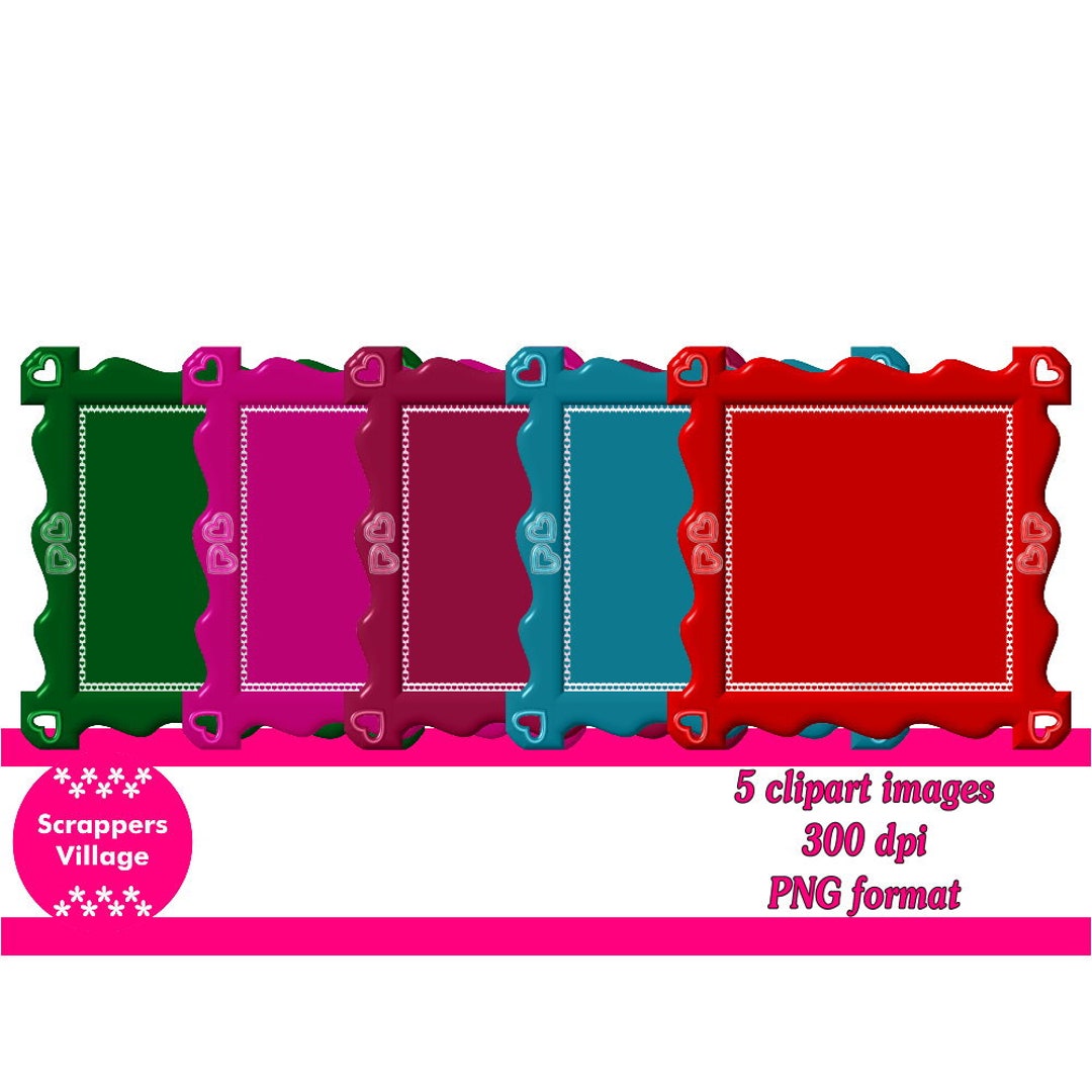Valentine Heart Frames, Commercial Use, Digital Images, Printable ...