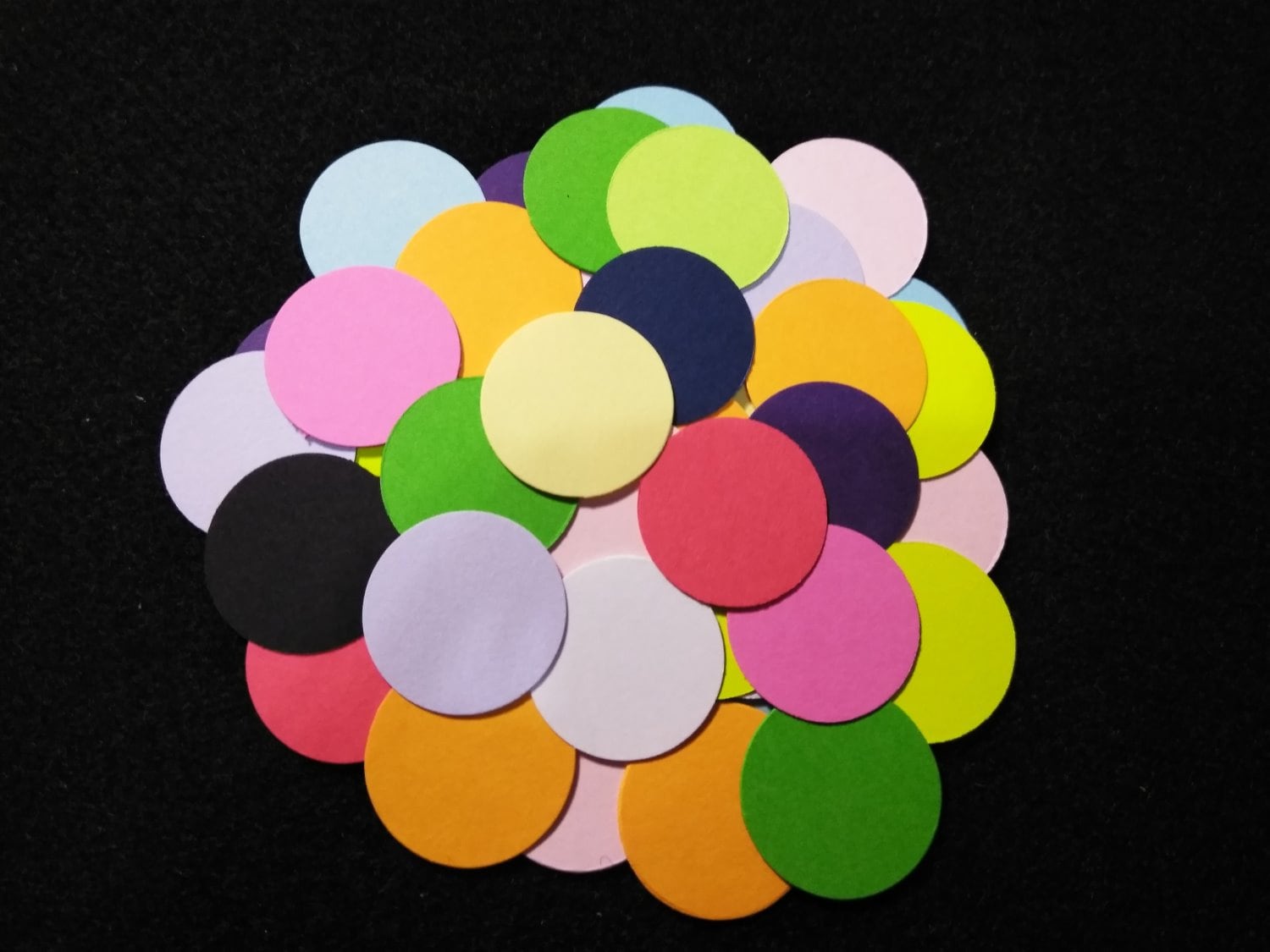 Paper Shape Circular Textured Cardstock Colorful 40-4\u201d Scalloped ...