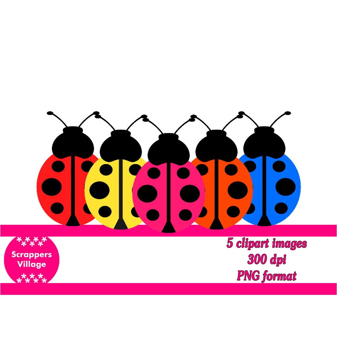 Ladybugs Commercial Use Digital Images Printable Clipart - Etsy