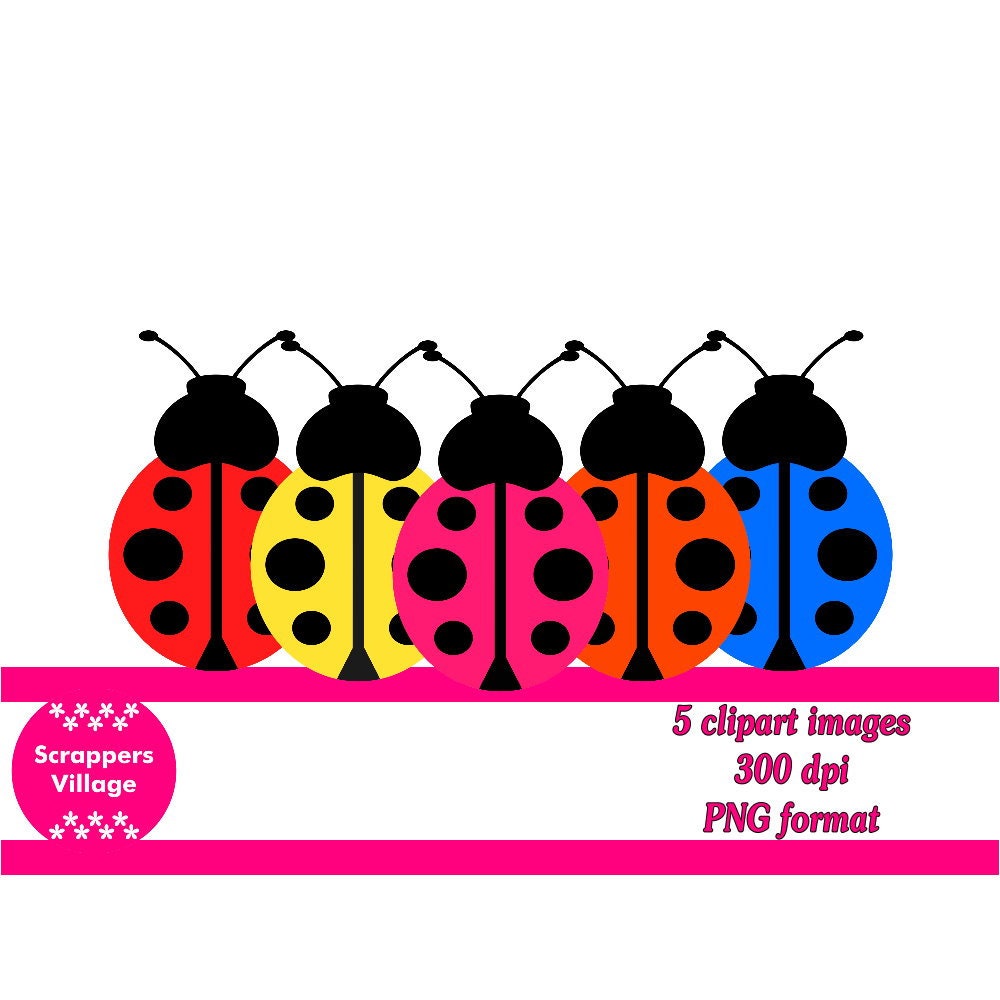Ladybugs Commercial Use Digital Images Printable Clipart - Etsy