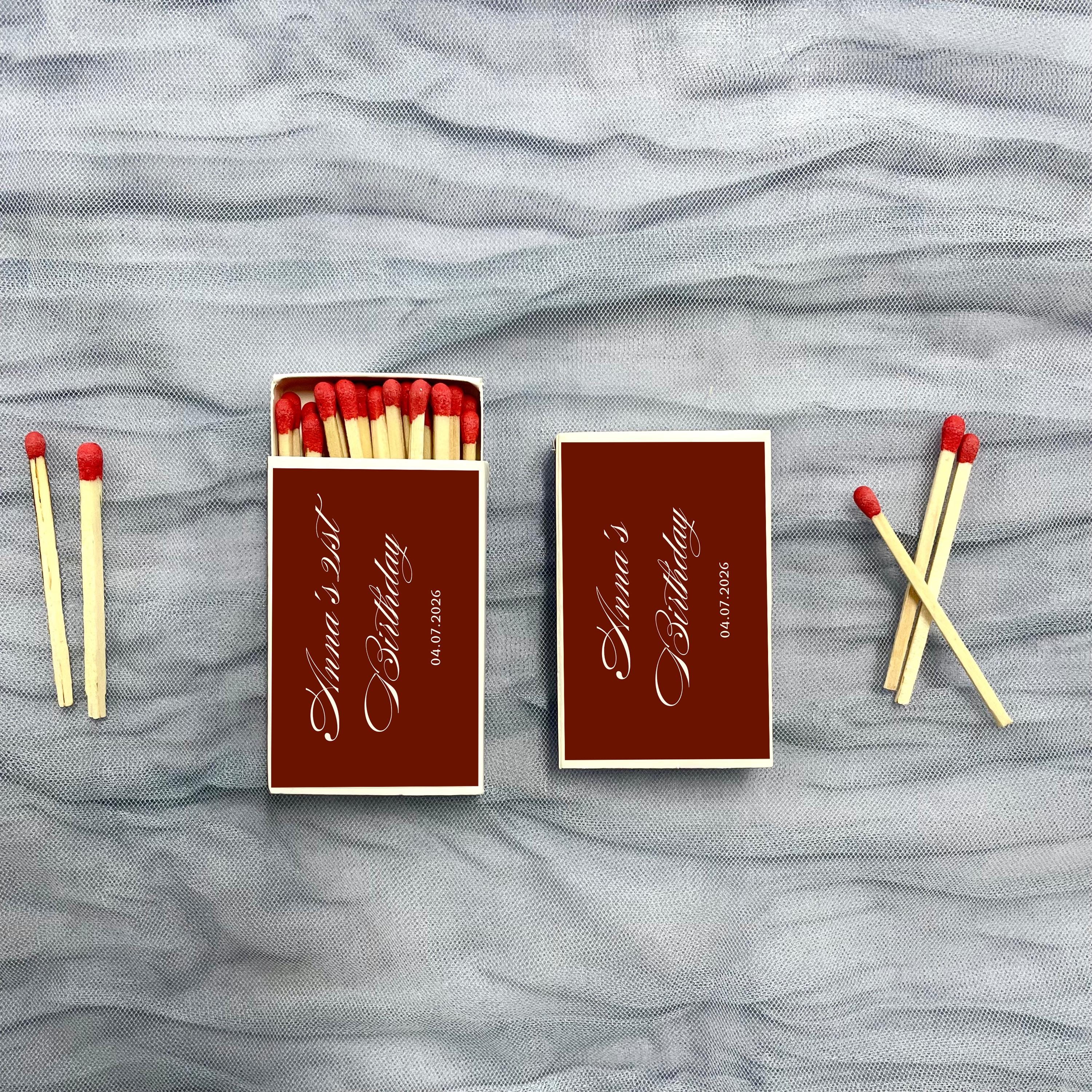 Custom Birthday Party Match Box, Custom Birthday Matches, Personalized ...
