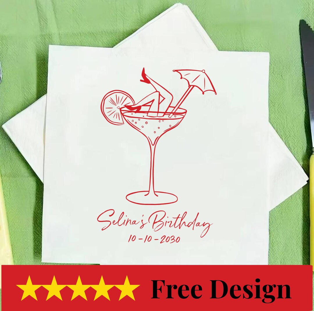 Bulk Custom Birthday Napkin, Personalized Birthday Napkins ...