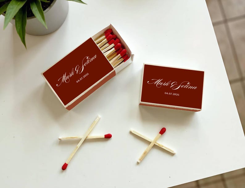 Bulk Custom Wedding Match Box, Affordable Wedding Matches, Wedding ...