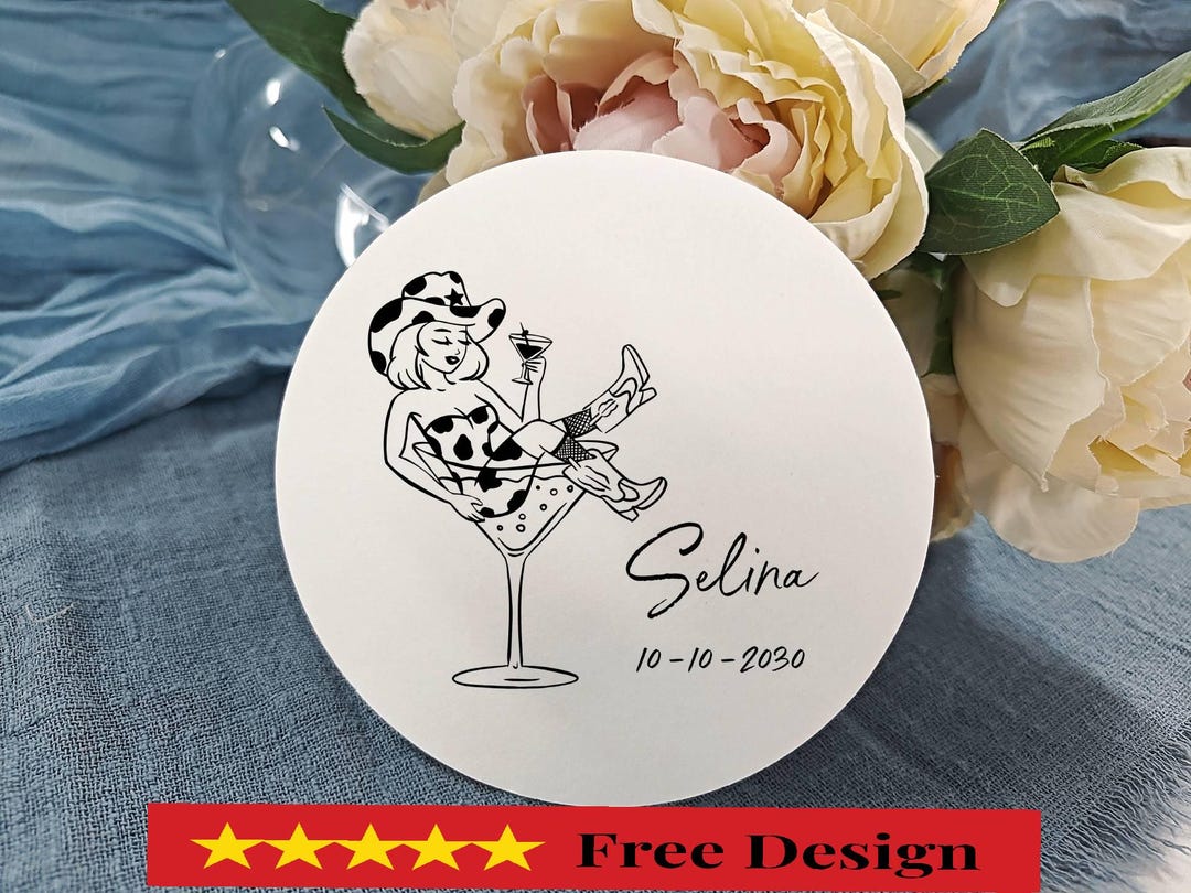 Custom Printed Paper Coasters,custom COCKTAIL/ Martini Wedding Paper ...