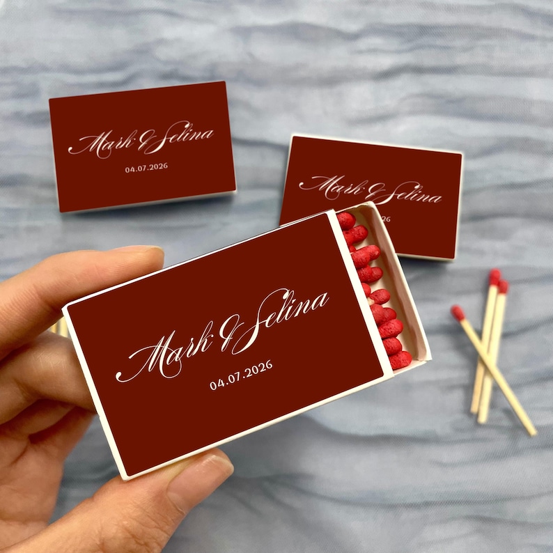 Bulk Custom Wedding Match Box, Affordable Wedding Matches, Wedding ...