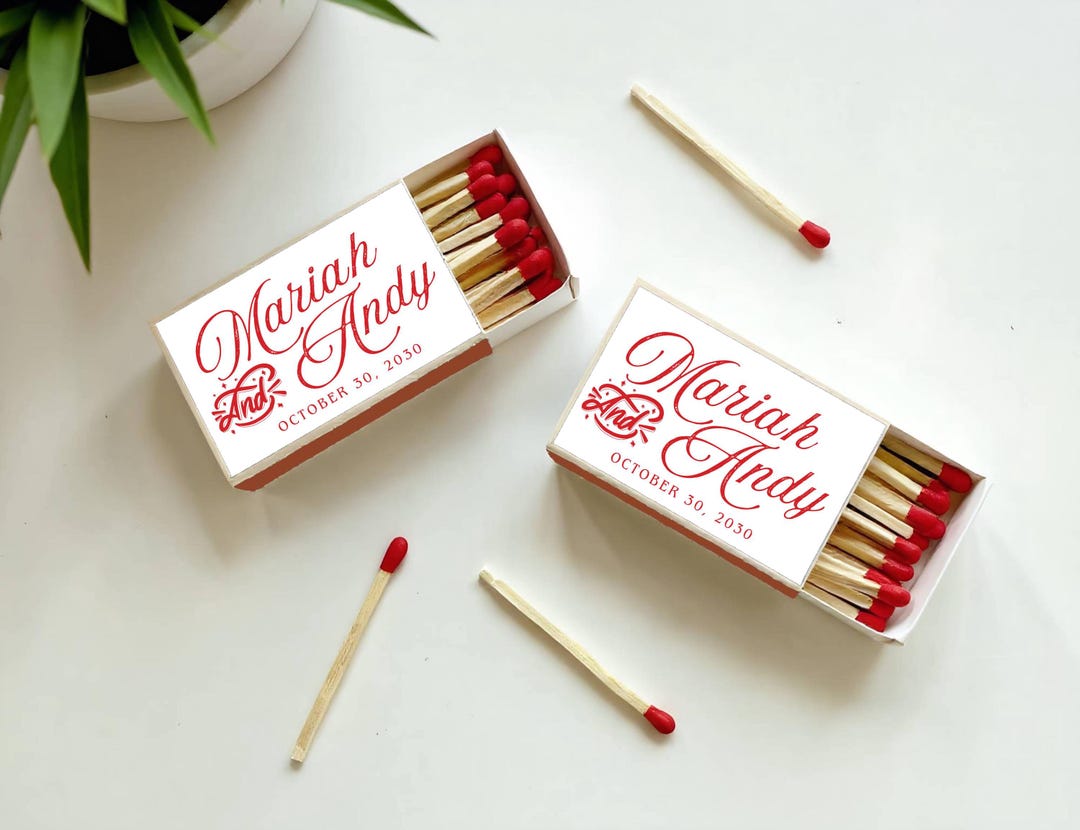 Custom Wedding Matchbox Wedding Favors for Guests Wedding Matchbooks ...