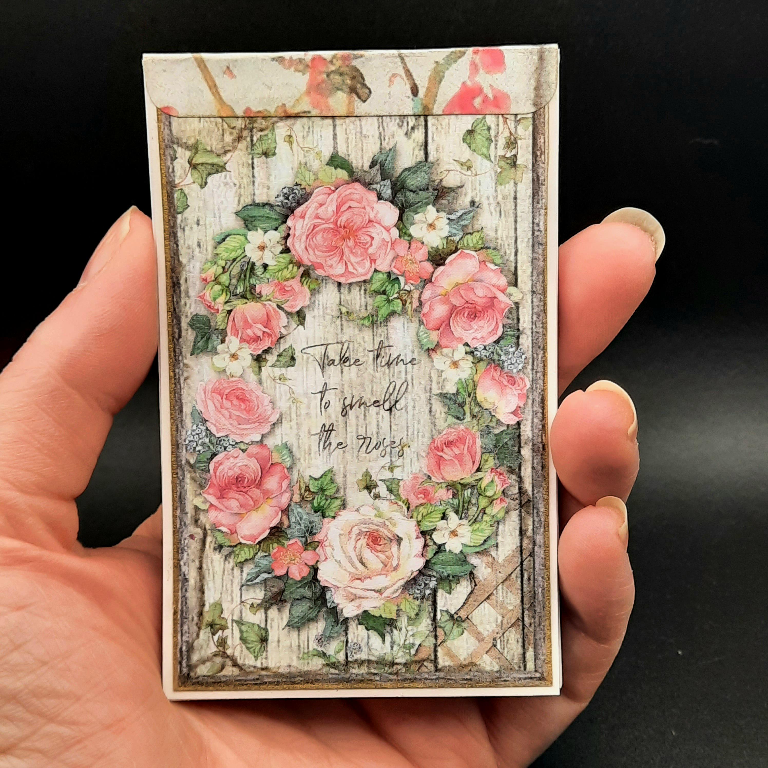 Pink Rose Garden Mini Notepads With Fifty Unlined Pages - Etsy