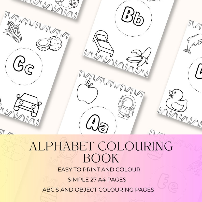 My ABC Colouring Book Printable, Alphabet Colouring Page, Toddler ...