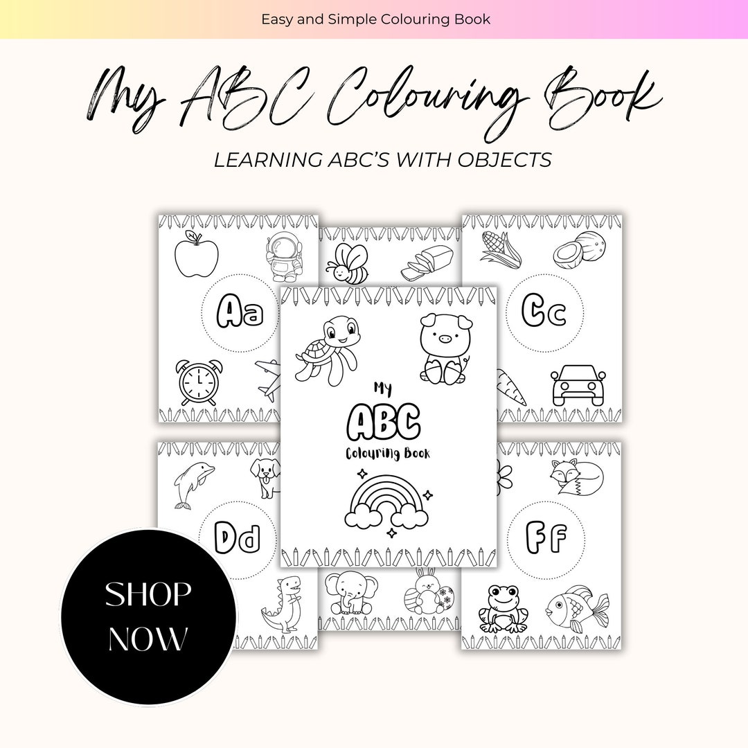 My ABC Colouring Book Printable, Alphabet Colouring Page, Toddler ...