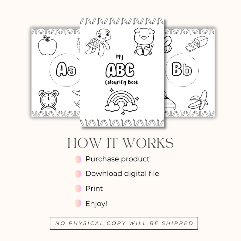 My ABC Colouring Book Printable, Alphabet Colouring Page, Toddler ...