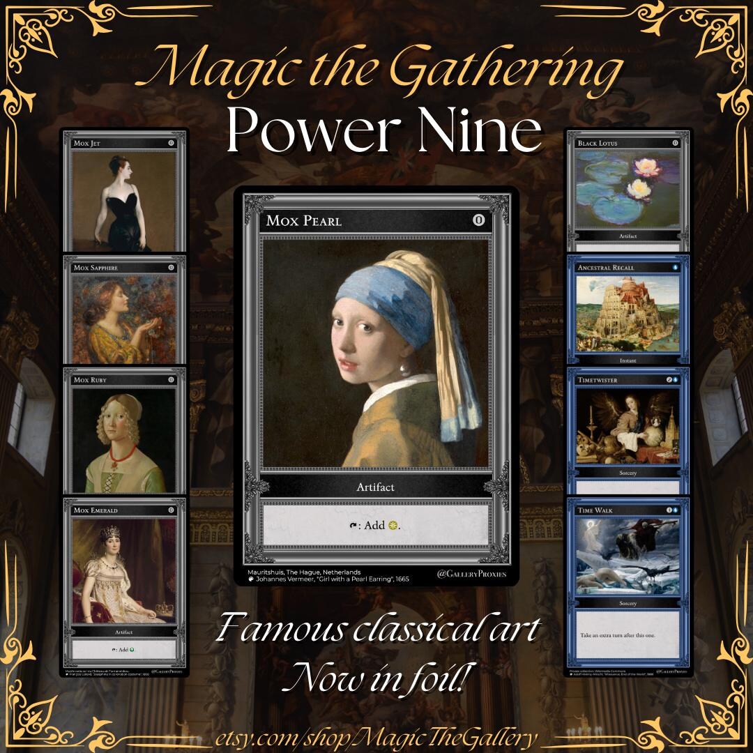 Power Nine Full Set, Proxy Alternate Cards - Etsy