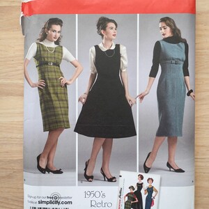 Simplicity 3673 Vintage Repro Women's 1950s Dress Sewing Pattern Size 6 ...