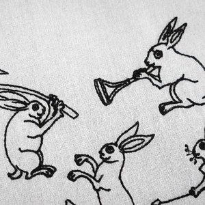 Medieval Battle Bunnies Blackwork Machine Embroidery Set of 13 Designs ...
