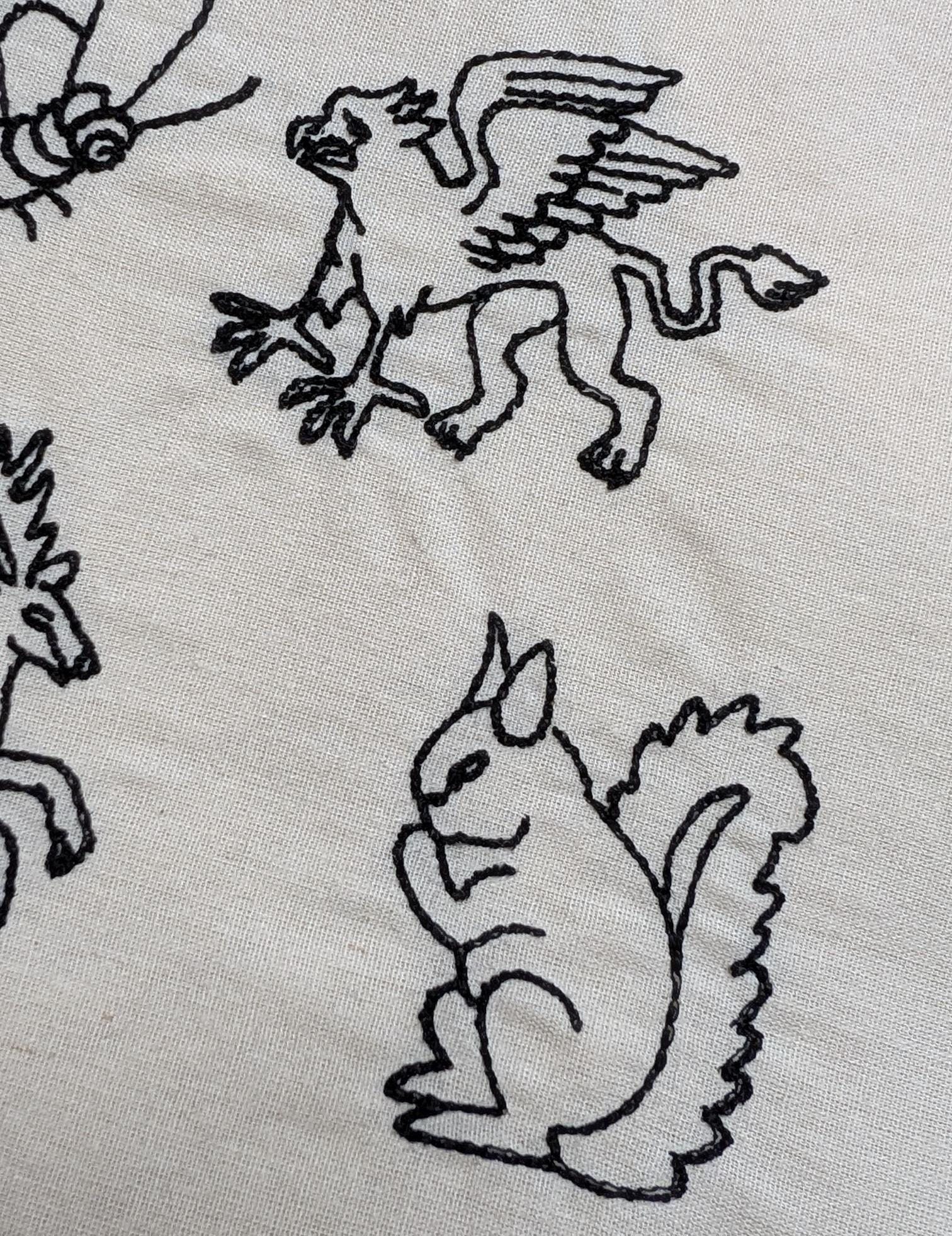 Medieval Animals Blackwork Machine Embroidery Set of 17 Designs for 4x4 ...
