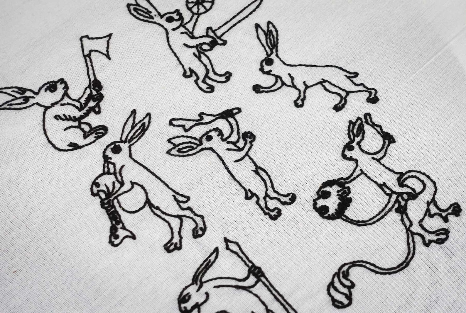 Medieval Battle Bunnies Blackwork Machine Embroidery Set of 13 Designs ...