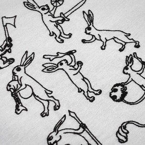 Medieval Battle Bunnies Blackwork Machine Embroidery Set of 13 Designs ...