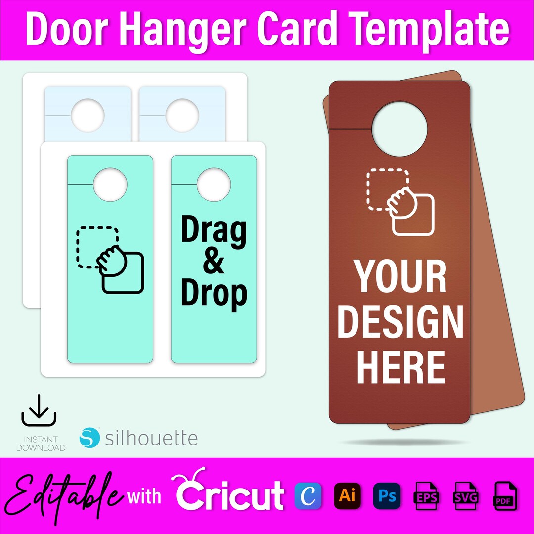 Canva Editable Door Hanger Template: Drag & Drop Design (digital ...