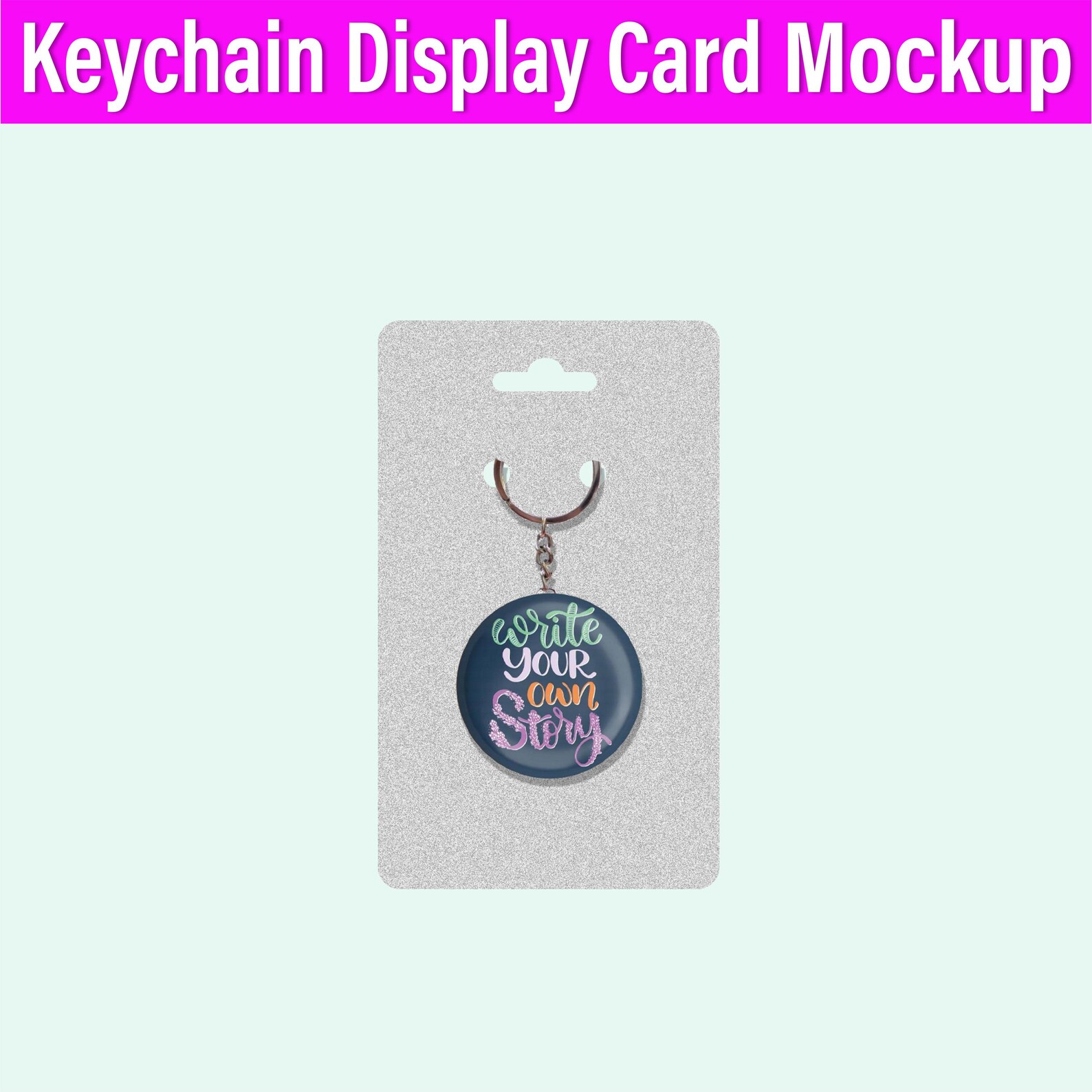 Keychain Display Card Template: Canva & SVG Packaging (digital Download ...