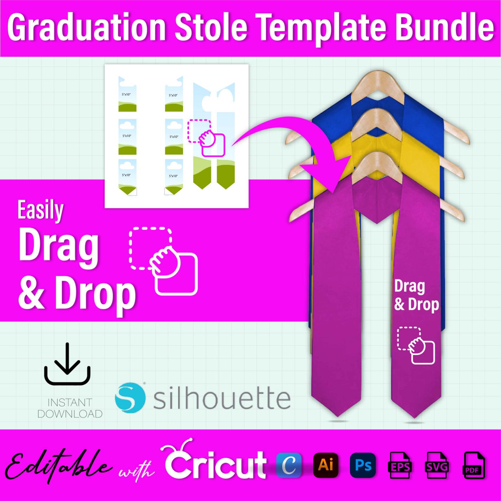 Graduation Stole Template, Graduation Stole Svg, Canva Editable ...