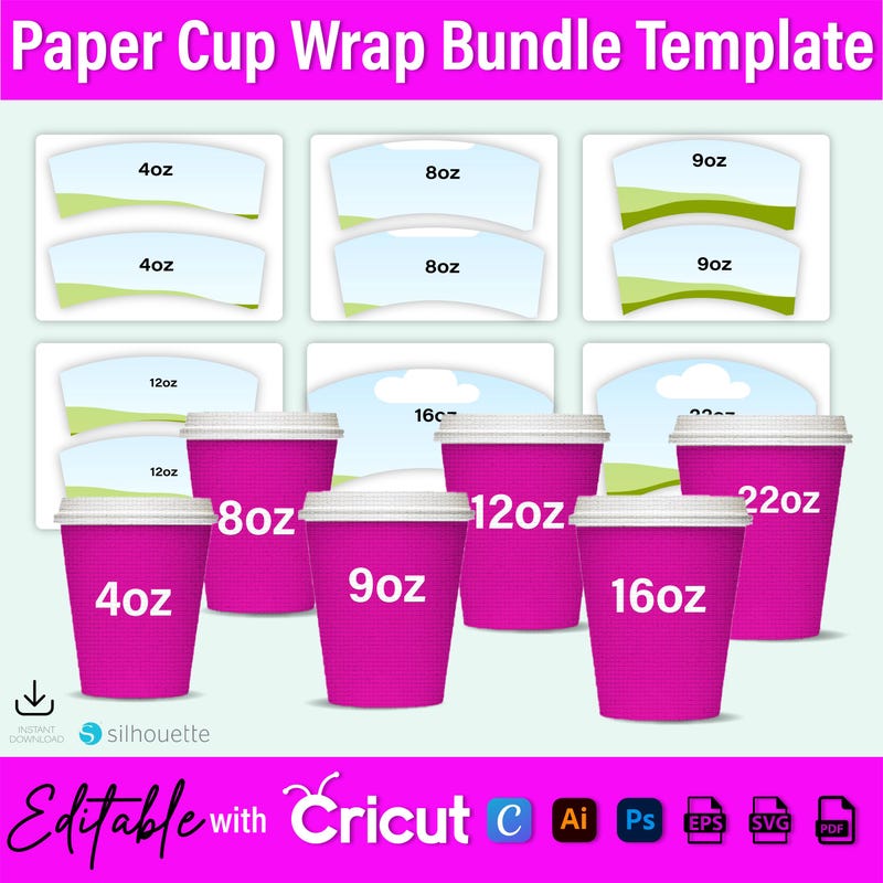 Coffee Cup Template - Etsy