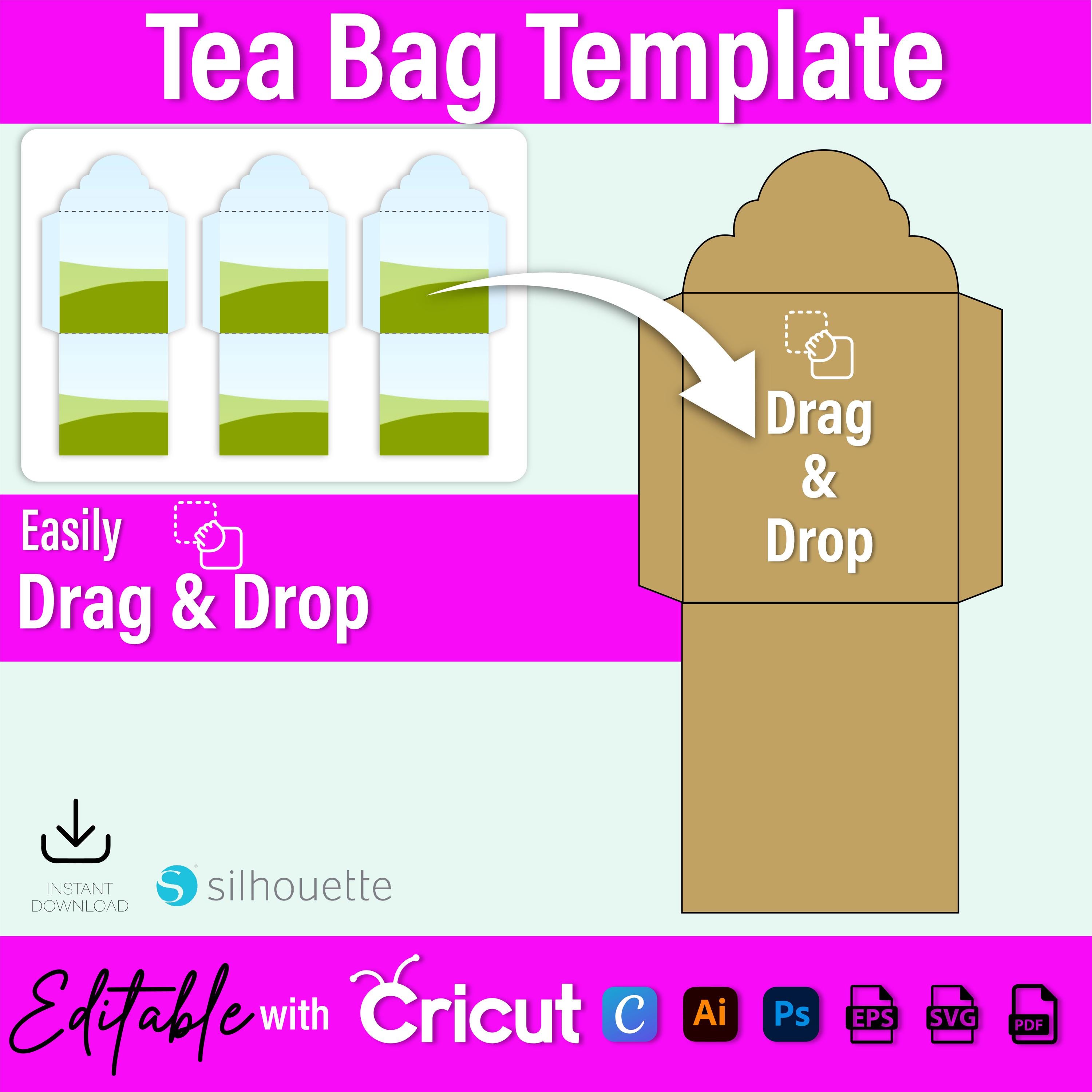 Tea Bag Envelope Template, Tea Bag Label, Seed Packet Template, Tea Bag ...