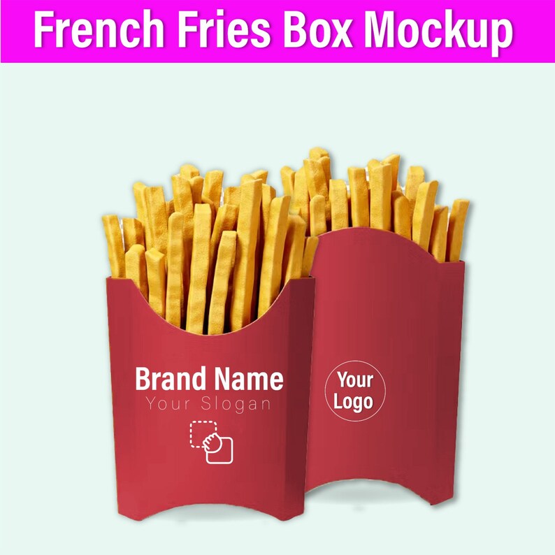 French Fry Box Template, Fried Potato Box Template, Snack Box Template ...