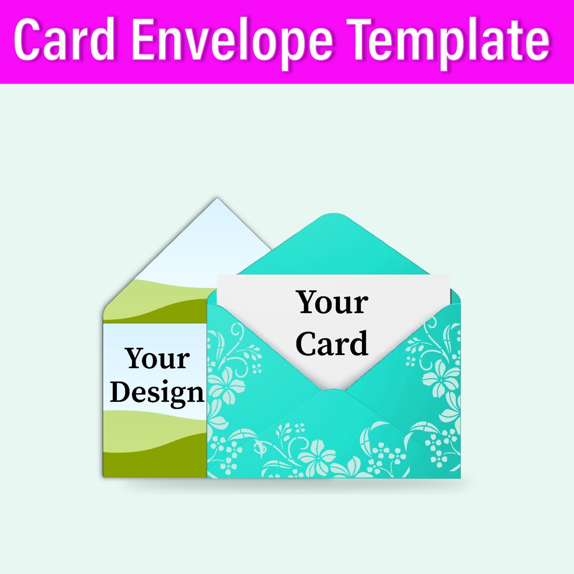 Card Envelope Template Svg, Card Envelope Template, DIY Envelope Liner ...