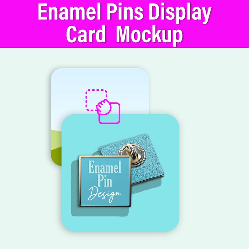 Enamel Pin Display Card Template. Keychain Display Card Template ...