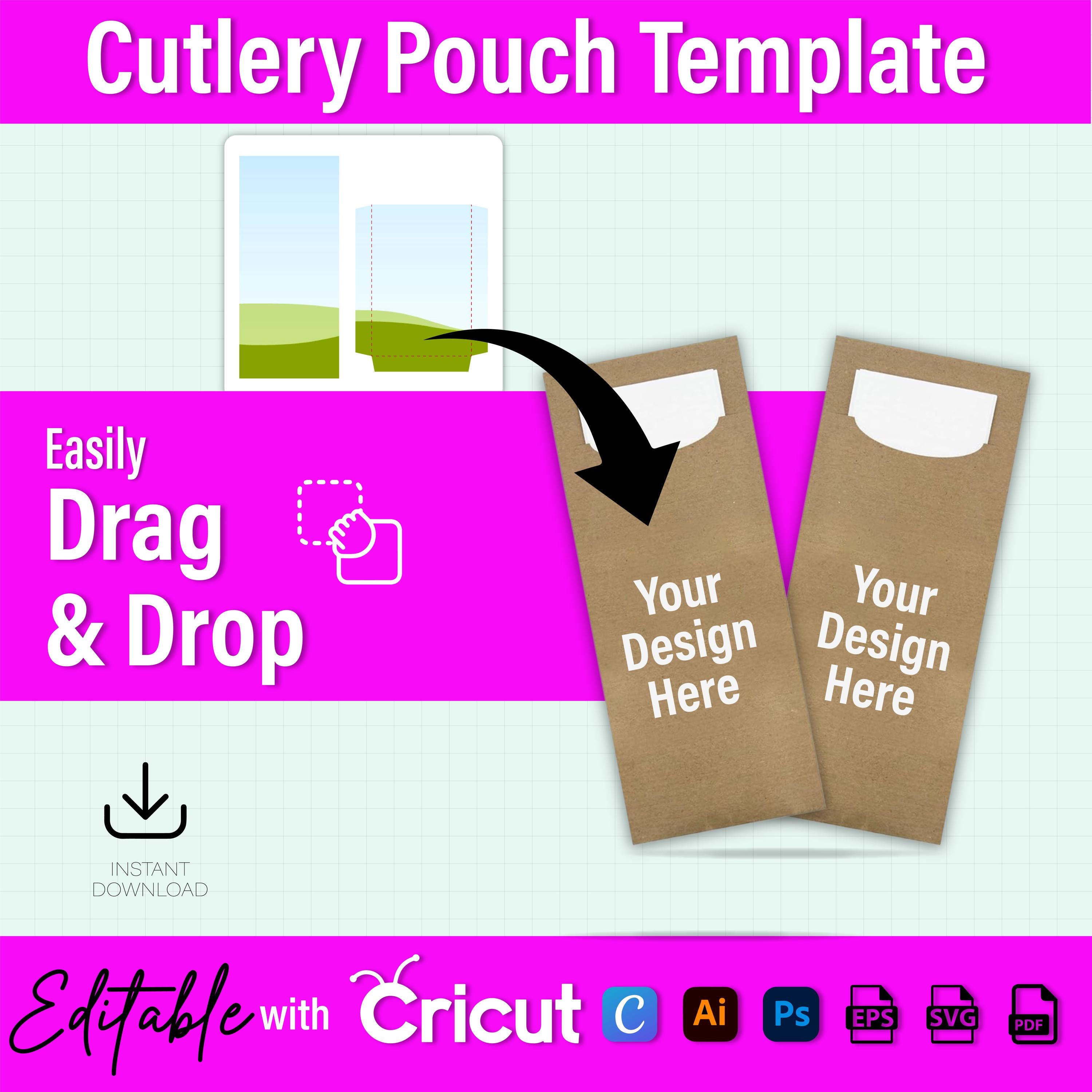 Cutlery Pouch Template, Cutlery Paper Holder, Cutlery Pouch Holder ...