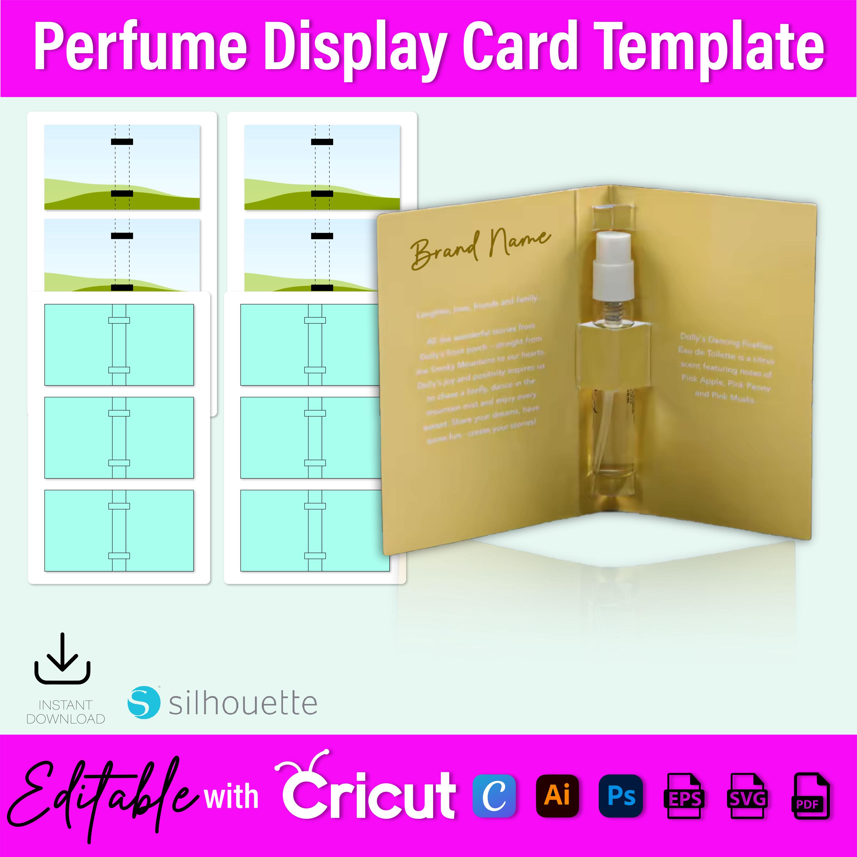 Perfume Display Card Template, Perfume Sample Display Card, Perfume ...