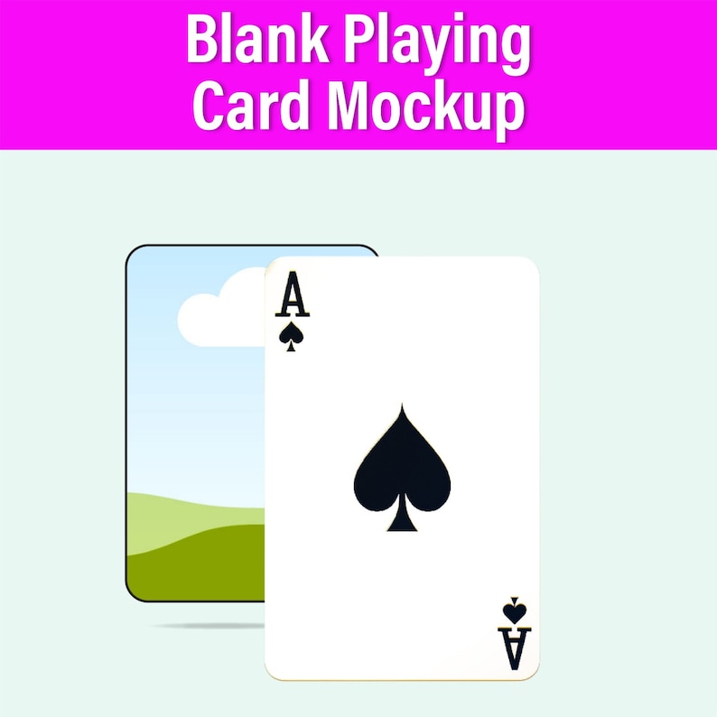 Editable Blank Playing Card Template: Sublimation Design (digital ...