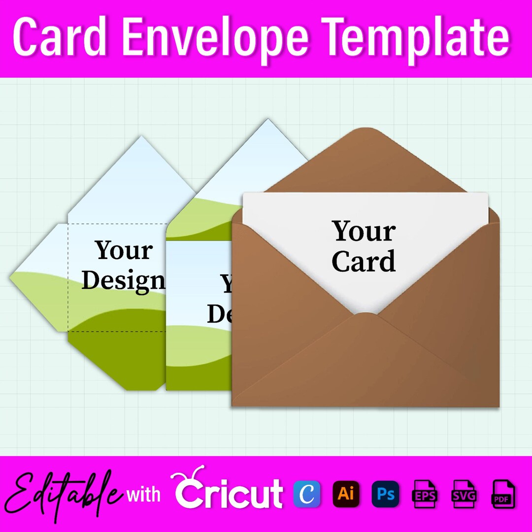 Card Envelope Template Svg, Card Envelope Template, DIY Envelope Liner ...