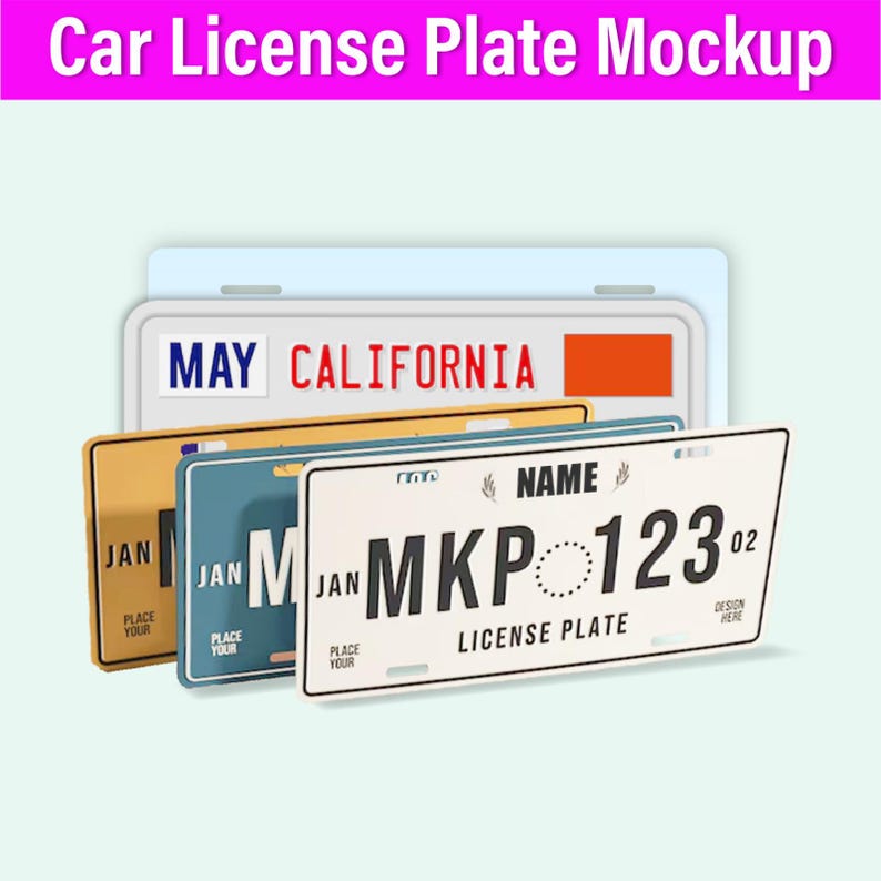 Car License Plate Template, Car License Frame Template, License Plate ...