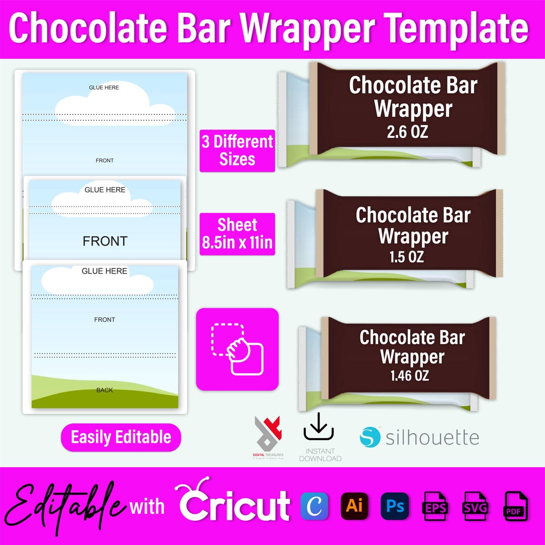 Chocolate Bar Template Bundle, Chocolate Bar Template, Chocolate ...