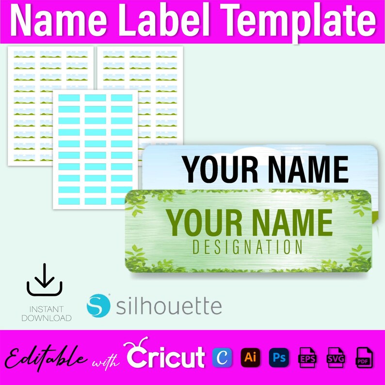Name Label Template, Name Tag Template, School Labels Template, Name ...